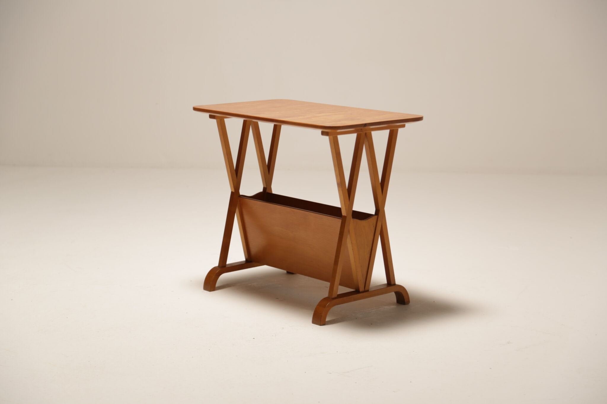 Vintage Beech Wood Magazine Table | The Vintage Hub