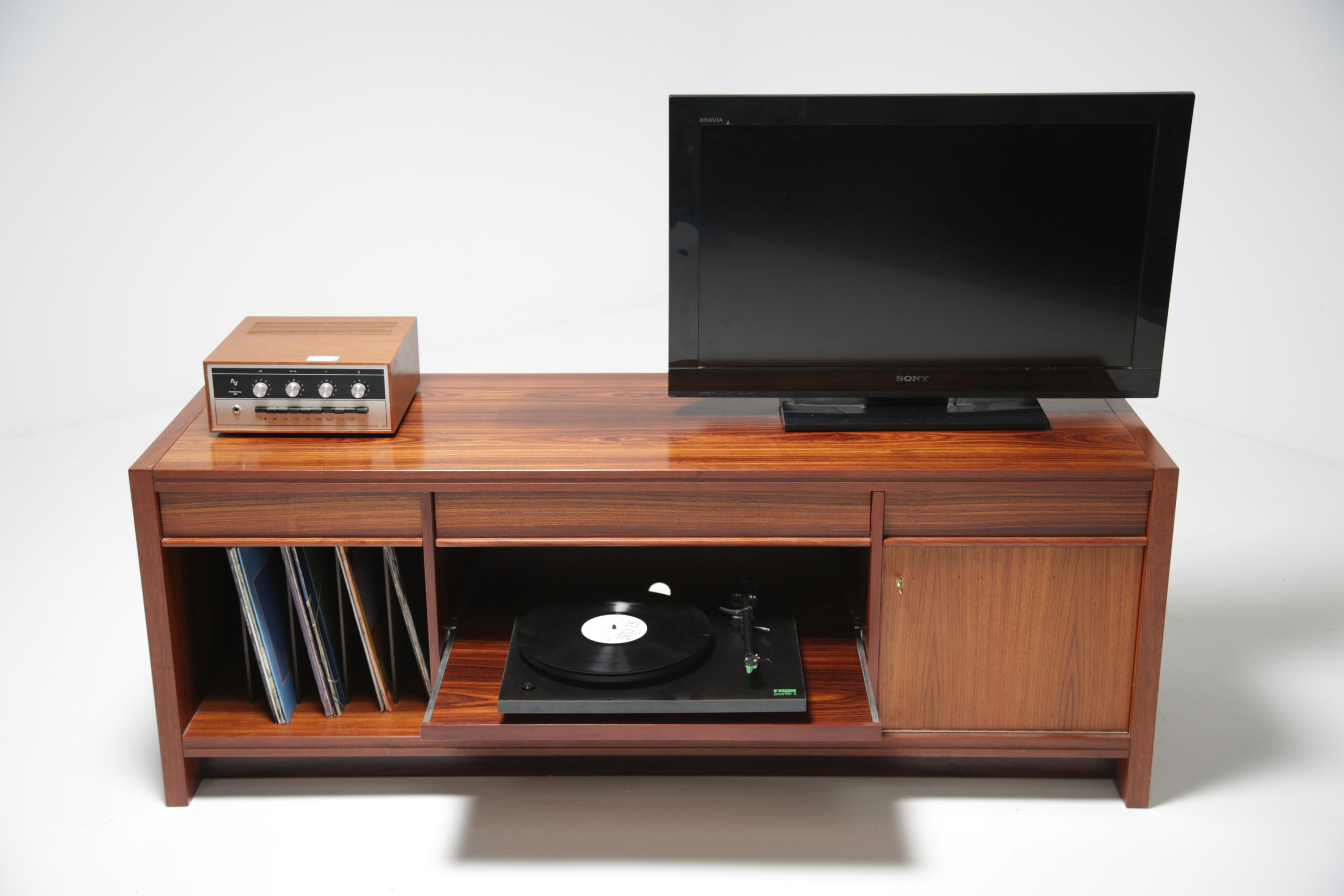 Rosewood media unit. - The Vintage Hub