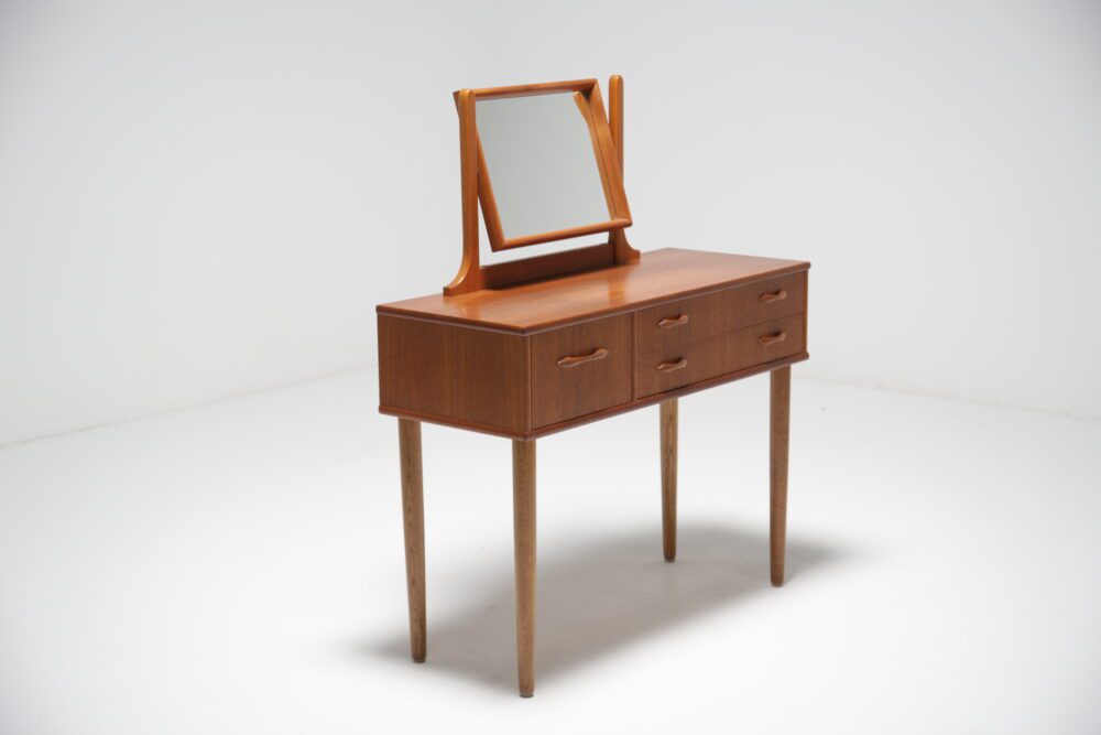 Vintage Teak Scandinavian Vanity Table | Classic Elegance | The Vintage Hub