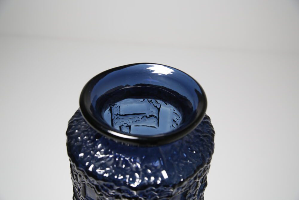 Vintage Cobolt Blue Glass Vase for Floor | Swedish Brutalism | The ...