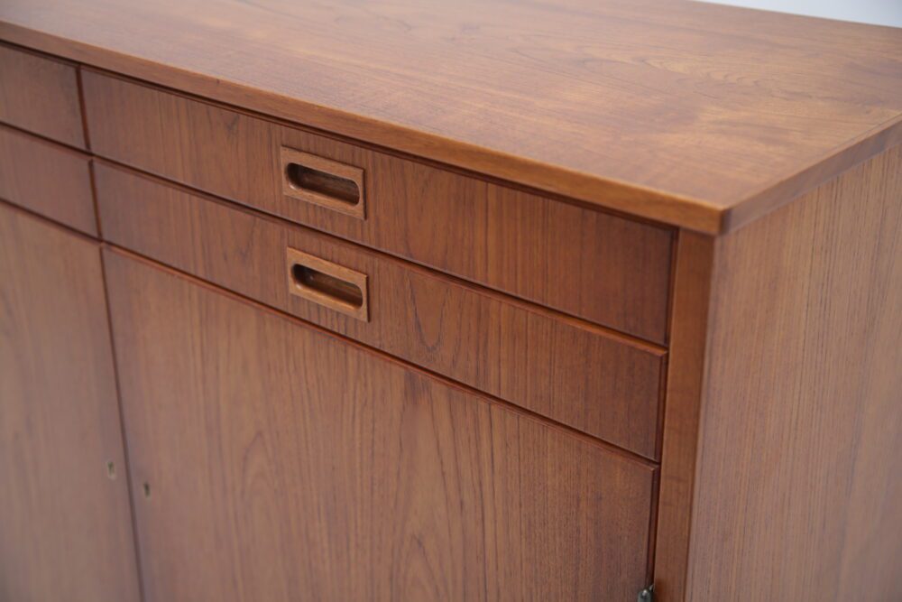 Vintage Tall Swedish Teak Linen Cabinet | The Vintage Hub