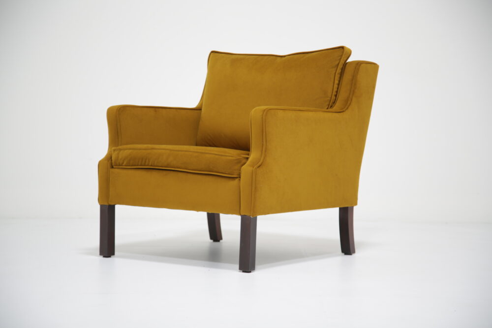 Vintage Danish Gold Velvet Armchair "Model 2321" By Borge Mogensen ...