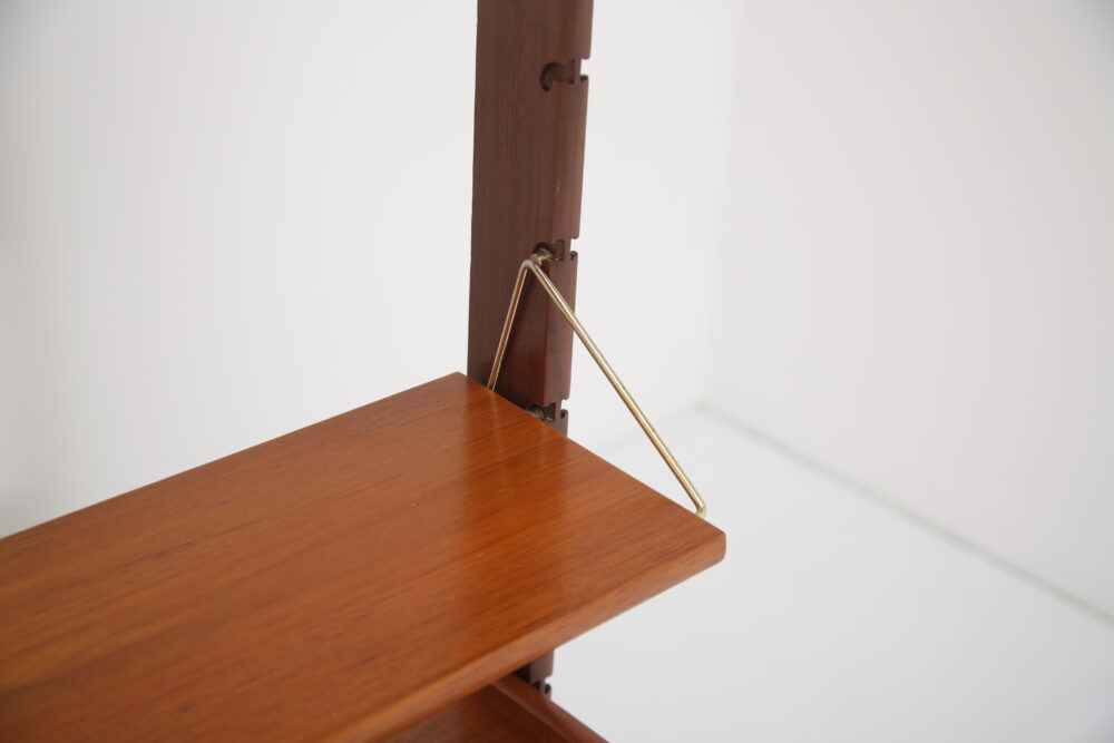 Mid-Century Scandinavian “Ergo” Teak Modular Wall Unit by John Texmon ...